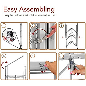 Origami R5 Foldable 4-Tier Garage Shelving Heavy Duty Shelving with Wheels, Metal Storage Rack Holds 1000 pounds, Garage Storage Rack & Organization, Storage Shelving (Rose Gold, R5 2-Pack)