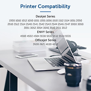 Remanufactured Ink Cartridge Replacement for HP 61 61XL, 1 Black, 1 Tri-Color, 2 Pack, Use for HP Envy 4500 5530 5534 5535, Officejet 2620 4630 4635 Deskjet 1000 1010 1510 1512 2540 3050 Printer