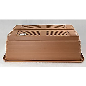 4 Japanese Brown Plastic Bonsai Training Pot/Flower Home Garden Planter 18"x 10.5"x 5.75"