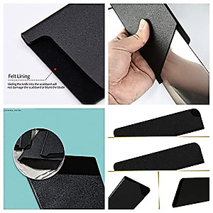 Knife Sheath, Chef Knife Edge Guard, Universal Kitchen Knife Blade Covers, BPA-Free Knife Case, Abrasion Resistant Felt Lined Knife Cover Sleeves Knife Protectors
