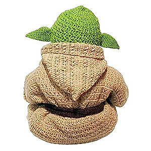 Crochet Star Wars Yoda Baby Costume Set, Baby Costume Photography Prop for Newborn Hand Mad Photography Prop Green