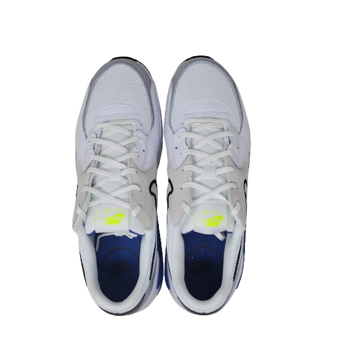 Nike Men's Air Max Excee Shoes, White/Dark Royal Blue/Lemon Ve, 10.5