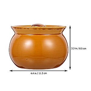 GANAZONO Ceramic Soup Bowl Soup Cookware Earthenware Clay Pot Ceramic Stockpot Clay Cooking Pot Cookware Stovetop Domestic Stew Bowl Stew Pot with Lid Kitchen Kitchen Soup Pot Ceramic Soup Pot