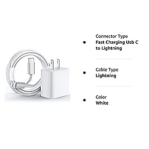 Fast iPhone Charger【Apple MFi Certified】，10Feet Extra Long iPhone Charging Cord Cable，20W Wall Charger Block Apple Fast Charger，Compatible iPhone 14/Pro/Pro Max/Plus/13/12/11/X/SE/8/7/6/iPad/AirPods.