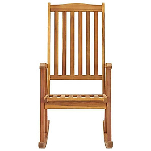 VBSQ Rocking Chair with Cushions Solid Acacia Wood Slirr Chair Rocking Chair Rocker Chair Rocker Camp Chair Rocker Recliner Rocking Camp Chair Rocking Chairs Outdoor Rocking Chair