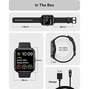 Smart Watch for Men Women(Answer/Make Call), Alexa Built-in,1.7'Fitness Watch with Heart Rate SpO2 Sleep Monitor 60 Sports IP68 Waterproof Activity Trackers and Smartwatches for iPhone Android Phones