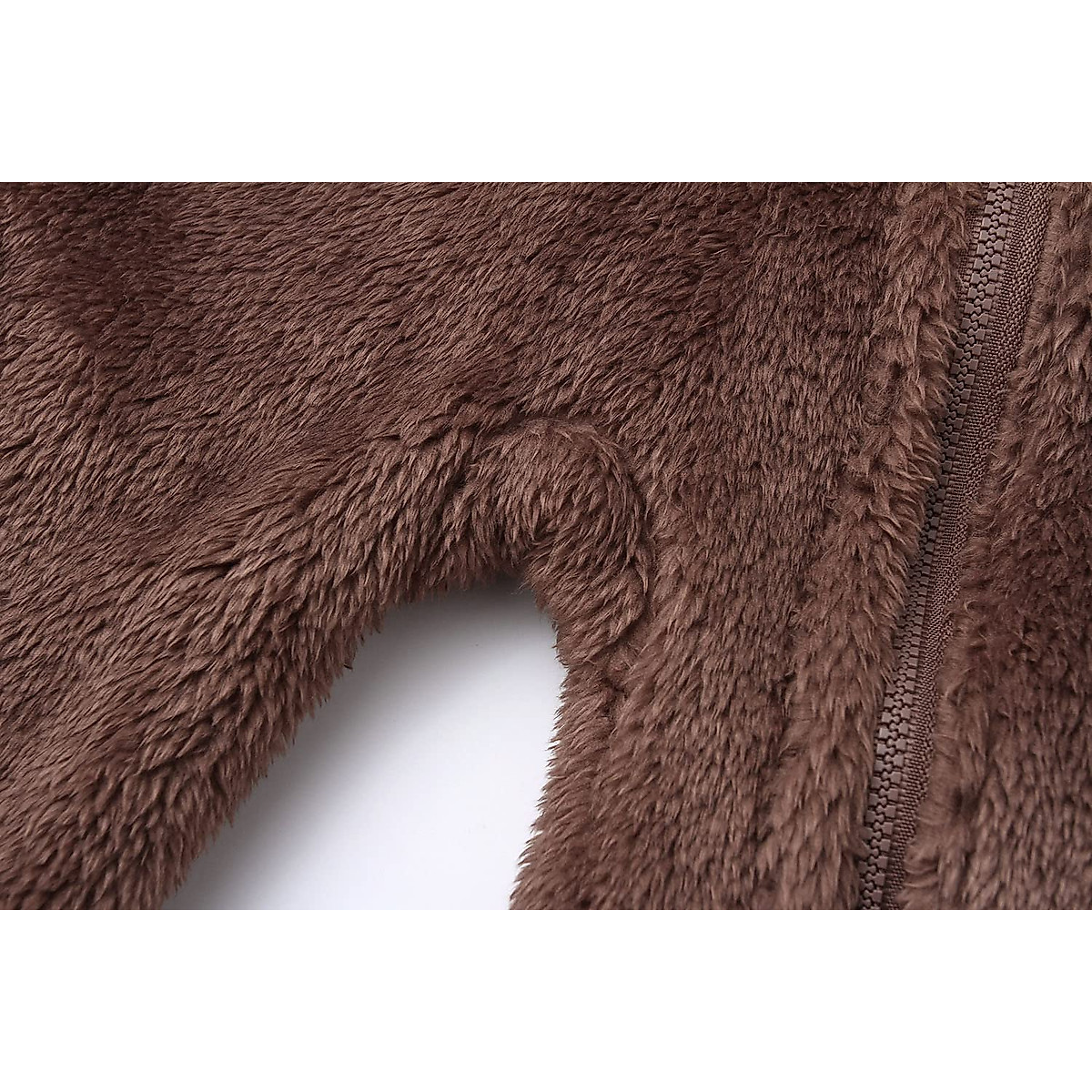 Infant's Cute Snowsuit Cotton Fleece Lined Outfits One Piece Hooded Romper Jumpsuit for Baby Girl Boy Brown 0-3M