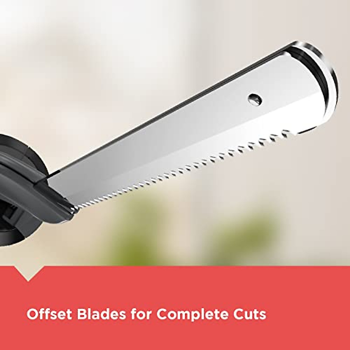 Black+Decker Comfort Grip Electric Knife with 7-Inch Stainles Steel Blades, Safety Lock Button & Knife Stand, Ideal for Carving, Slicing & Cutting Meats, Turkey Bread & Craft Foam, Dishwasher Safe