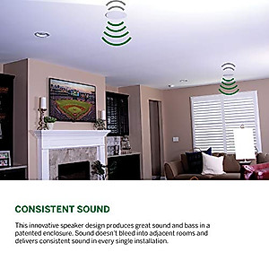 Beale Street 2-Way Dome Speakers - Pair in-Ceiling Surround Sound Speakers for Home Theatres - Patented Sonic Vortex Technology for Rich, Deep, and Clear Bass Frequency Sounds, 8.0 in Aluminum Dome