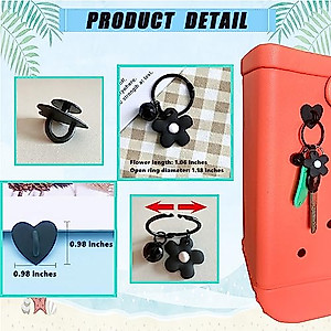 Heyshapeing 4Pcs Hooks Accessories for Bogg Bag, Charms Key Holder for Bogg Bag Hooks Boggbag Charms Insert Keychain Holder Organize Valuables for Beach Bag
