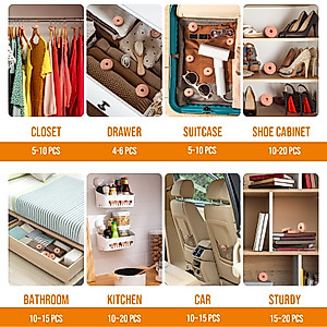 ACMETOP 24 Pack Cedar Blocks for Clothes Storage, 100% Natural Cedar Rings, Cedar Chips for Closets Storages, Cedar Balls Hangers for Wardrobes Closets and Drawers