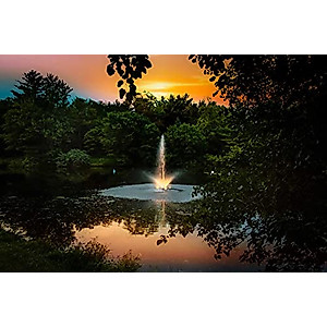 Scott Aerator Night Glo Residential Outdoor Fountain LED Light Set for Scott Aerator Fountains and Display Aerators | Set of 2 Warm White Light Kits with Accessories | Outdoor Efficient Pond Lights