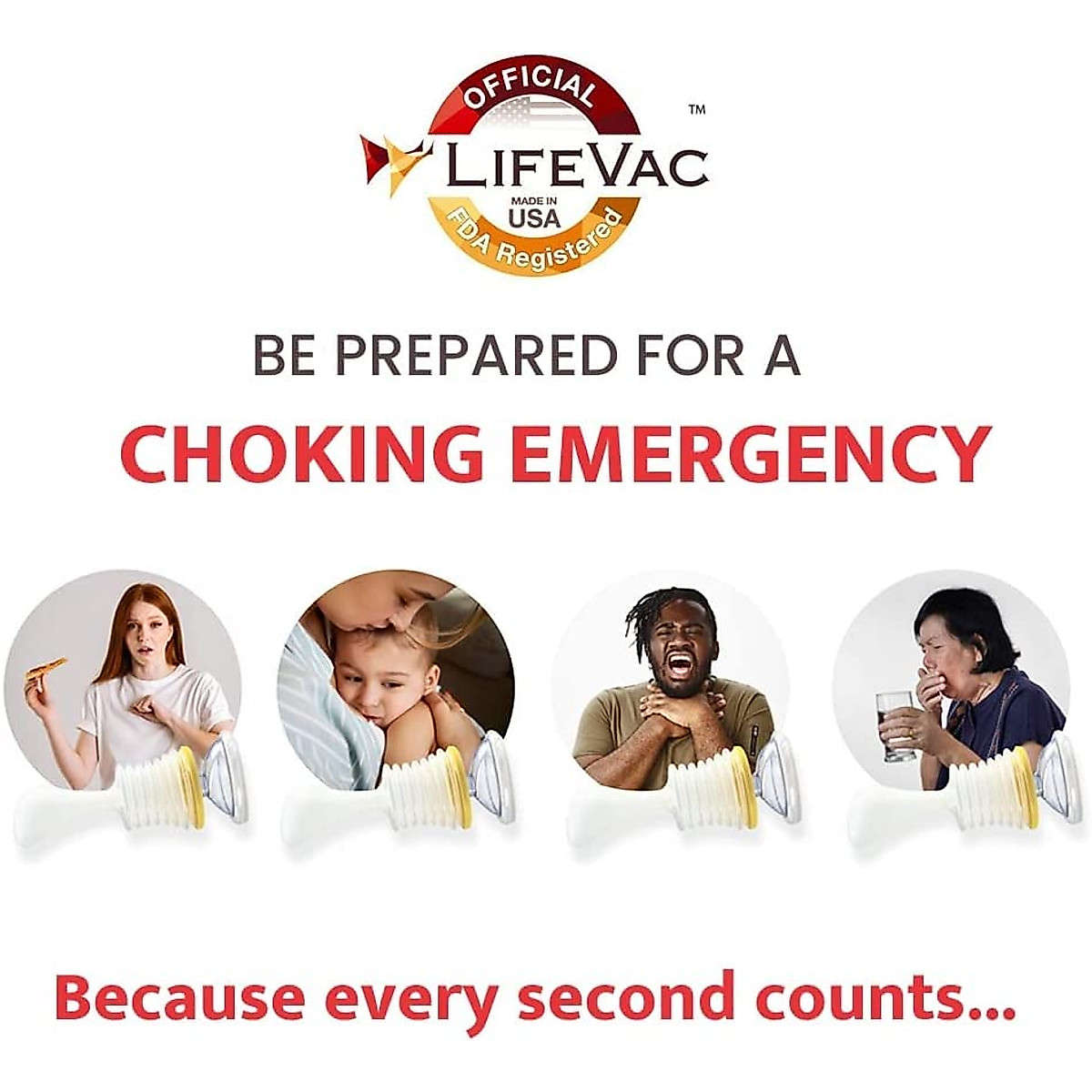 LifeVac Home & Pink Travel Kit Combo - Portable Suction Rescue Device, First Aid Kit for Kids and Adults, Portable Airway Suction Device for Children and Adults