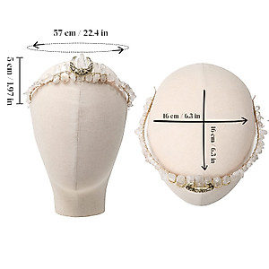 AWAYTR Moon Fairy Raw Crystal Crown - Goddess Quartz Crown Headpiece for Cosplay Wedding Party Photo Shoot Mermaid Headband Tiara for Women and Girls(White Crystal+Moon)