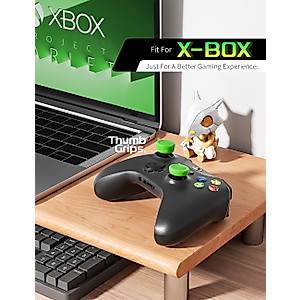 ELETIUO 5 Pairs/10 Pcs Thumb Grips Set for Xbox Series X/S,Xbox One,Xbox One X/S Controller,Anti-Slip Silicone Joystick Cap with 5 Designs, Custom Analog Thumbsticks Cover,Green
