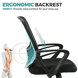 Ergonomic Office Chair Mesh Back Office Desk Chair Computer Chair Mid Back Task Chair for Home Office Gaming