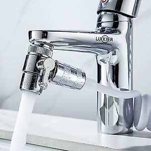 Generic Home/Hotel Tap Bidet, Shattaf, Two Spray Modes Shattafa Set with 3meters Hose and Universal Adapter for taps 13-24mm Diameter. Suitable for Toilet Sprayer, Maternity/Baby Care, Travel, White