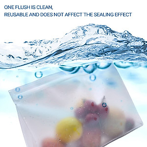 Reusable Food Storage Bags-BPA Free Reusable Ziplock Preservation Bags-4 size Flat Airtight Seal Food Storage Container,Food Preservation Bag for Storing Fruit Veggies Meat Milk Snack Sandwich