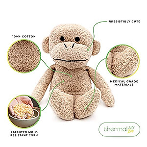 Thermal-Aid Zoo — Jo Jo The Monkey — Microwavable Stuffed Animal — Kids Hot and Cold Pain Relief
