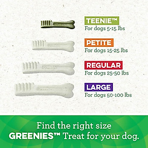 Greenies Teenie Natural Sweet Potato Flavor Dental Dog Treats, 12 oz., Count of 43