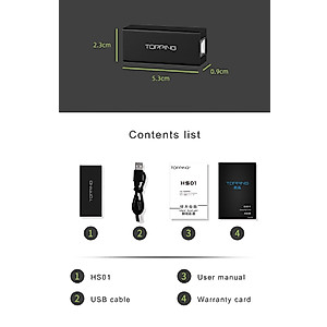 KGUSS Topping HS01 USB 2.0 High Speed Audio Isolator Compatible with PCM32bit 768kHz DSD512 withstands up to 1kVRMS