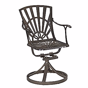 homestyles 6661-53 Outdoor Swivel Rocking Chair, 21.25Lx24Dx36.25H, Taupe
