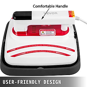 VEVOR Mini Press 800W Mini Heat Press 10 x 10 Inch Red Portable Easy Press Mini Highly-sensitive Touch Screen Vibration Function Press Machine Mini Press for T-shirts with Reliable Double-tube Heating