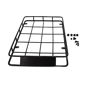 RC Roof Luggage Rack, Metal Lightweight RC Luggage Carrier Anti Wear Large High Simulation for 1/10 RC Crawler