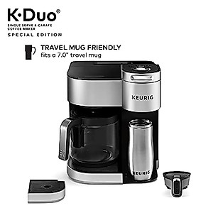 Keurig K-Duo Special Edition Coffee Maker, Silver & Under Brewer Storage Drawer, Coffee Pod Storage, Holds Upto 35 K-Cup Pods, Black