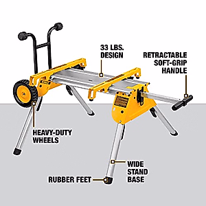 DEWALT Table Saw Stand, Rolling Stand, Collapsible and Portable, Lightweight and Compact (DW7440RS)