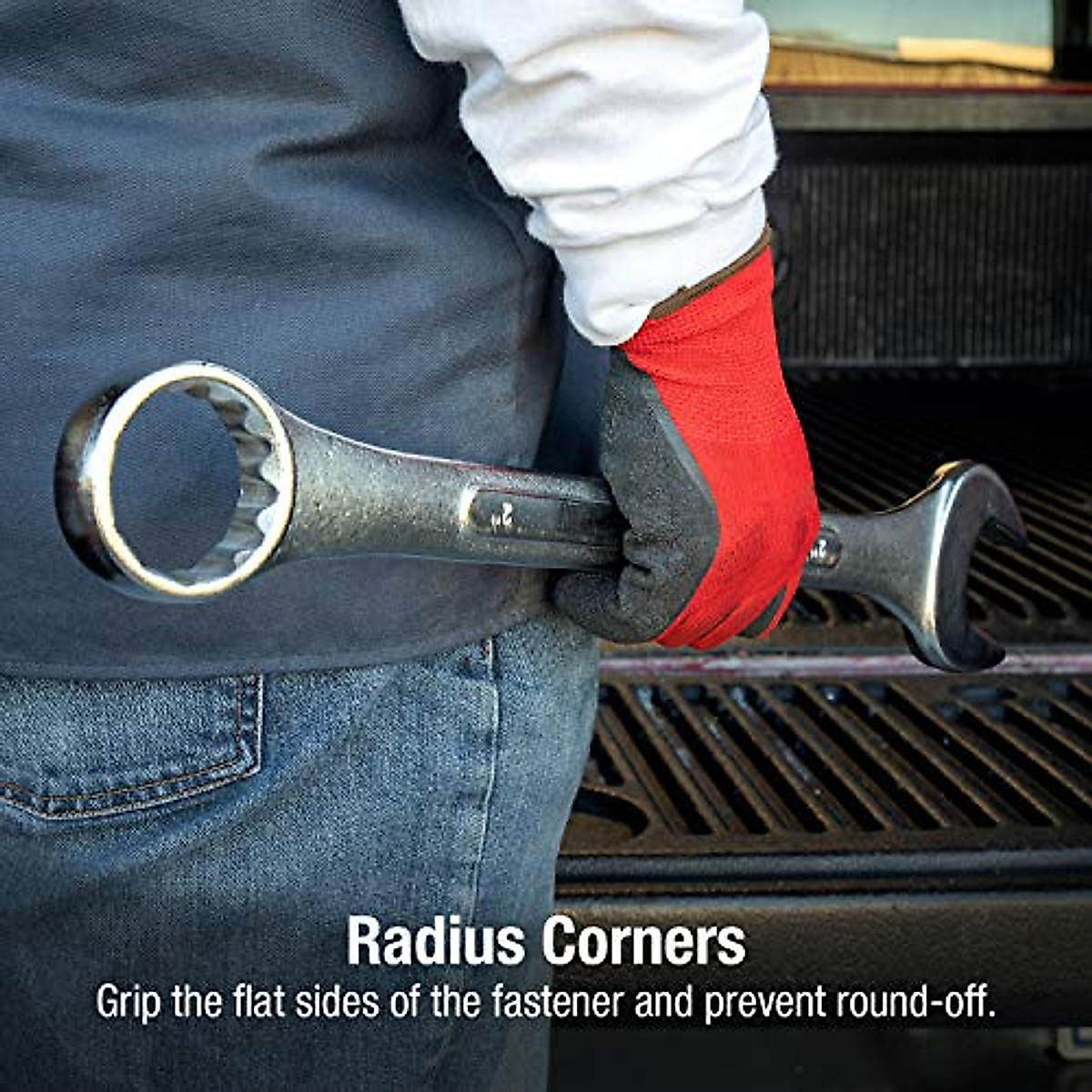 Sunex Tools 9707 Jumbo Fractional Combination Wrench Set, 7Piece (Includes Roll-Case), SAE Jumbo Combination Wrench Set