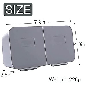 XMCMFZ Cotton Swab Storage Box Makeup Organizer for Cotton Wall Mounted Balls BallPads Holder Swabs Holder Wall Mount Makeup Pads Storage Canister for Bathroom Bedroom (Gray)