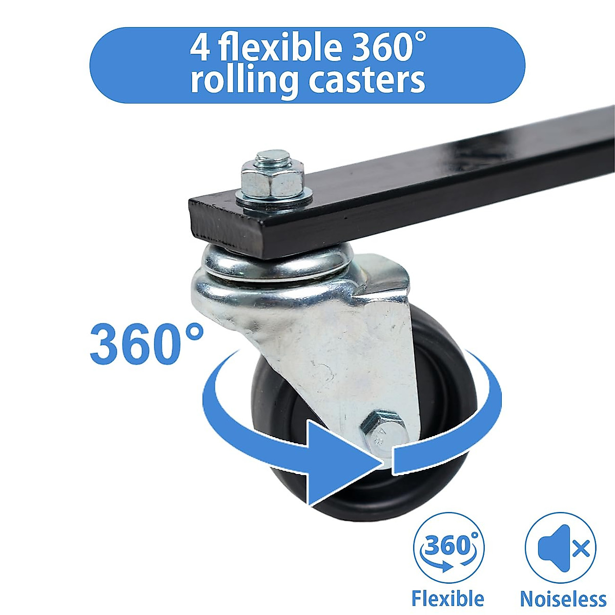 biosp Car Dolly Rack, Jack Stands Cart Storage Rack, Hydraulic Trolley Organizer Holder, Four Wheel Dollies Capacity, Four 360-Degree Rolling Casters, 31''*19''*4'', Transporter Trailer Accessories