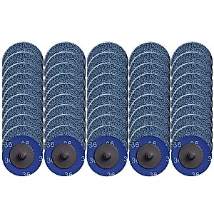 Tshya Quick Change Grinding Disc, 50 Pcs 2 inch Sanding Discs, Zirconia Coated Roll Lock Disc for Surface Prep (36 Grit)