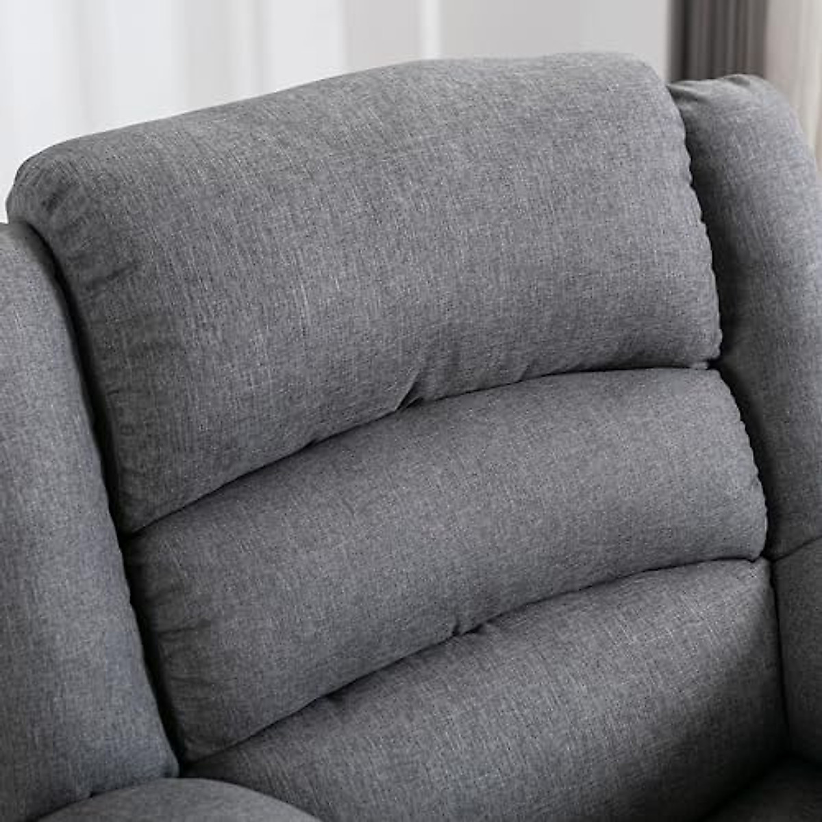 IULULU Electric Power Recliner Chair for Living Room Single Home Theater Seating Sofa Easy Lounge with Soft Padded Headrest and Armrest, Grey