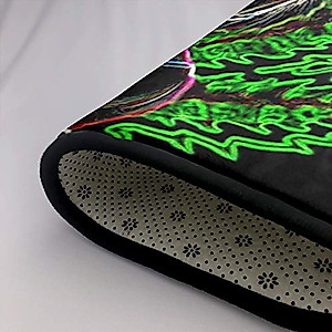 NiYoung Bedroom Livingroom Sitting-Room King Size Kitchen Rugs Home Decor - Beauty Psychedelic Marijuana Leaf Weed Black Doormat Floor Mat Fast Dry Toilet Bath Rug Exercise Mat Throw Rugs Runner