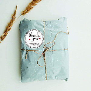 Thank You for Supporting My Small Business Stickers -2" Round Thank You Stickers Roll Labels|Used for Business, Kraft Makers,Online Sellers,Boutiques, Small Shops (White) (2inch)