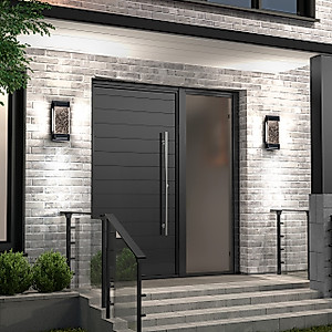 Artika GB390L HDBL Essence Bubble Glow Box LED Porch Sconce Cylinder, 6" Modern Wall Mount Weather Resistant Outdoor Light, Black