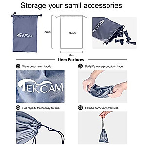 TEKCAM Large Carrying Case Action Camera Storage Bag Compatible with Gopro Hero 11 10 9 8 7 6 5/AKASO EK7000 Brave 4 V50X Brave 7LE/Dragon Touch/APEXCAM/Vemont 4K Action Camera Travel Carry Case