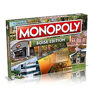 MONOPOLY Board game - Boise Edition: 2-6 Players Family Board Games for Kids and Adults, Board Games for kids 8 and up, for Kids and Adults, Ideal for Game Night