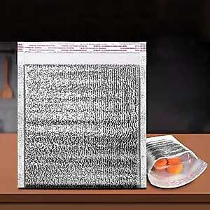 YARNOW 20Pcs Thermal Box Liners Metalized Reusable Insulation Bags Lunch Food Shopping Bag for Shipping Cold Hot Cooler Grocery Delivery, 23X20CM