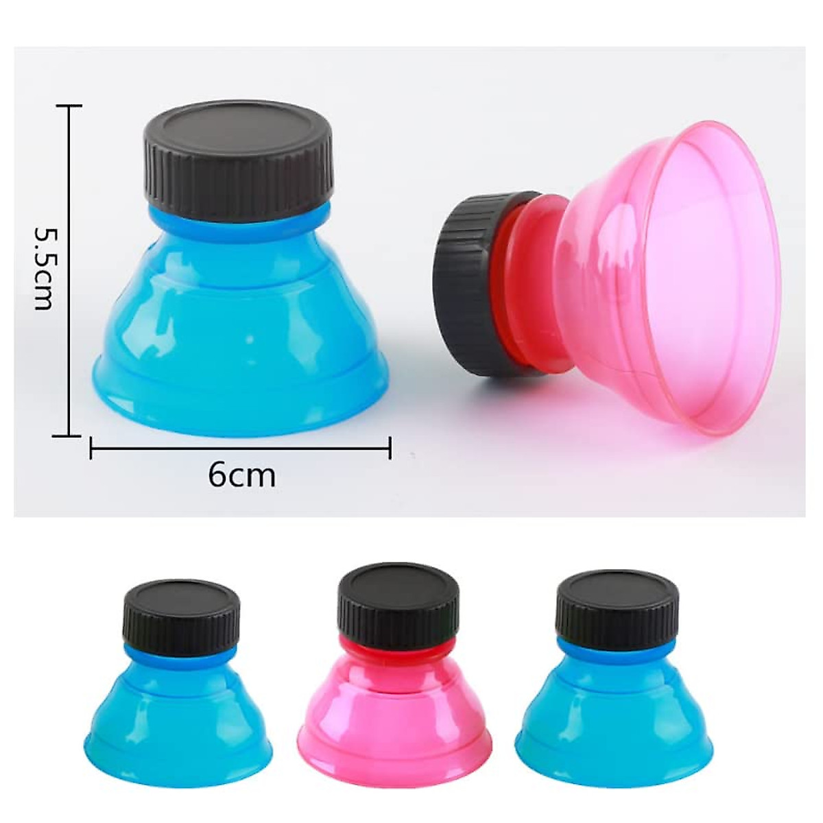 Duehut 3 PCS Soda Bottle Caps Drink Bottle hat Reusable Soda Can hat Snap On Pop Drink Covers Lid Protector Can Change Soda Caps, Can Be Used for Soda,Sprite, Beer Cans(3 Colors)