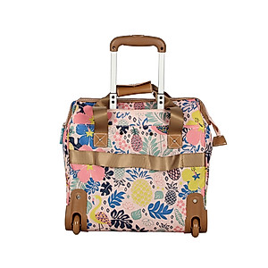 Lily Bloom Design Pattern Carry on Bag Wheeled Cabin Tote (Cabin Pink)
