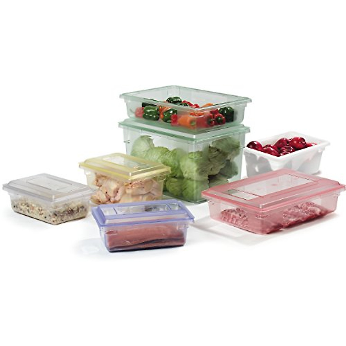 Carlisle FoodService Products 10611C05 StorPlus 3.5 Gallon Color-Coded Box 18" x 12" x 6", Red