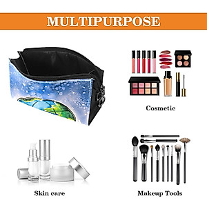 TBOUOBT Cosmetic Travel Bags, Makeup Case, Makeup Bag for Toiletries, Cartoon Universe Earth Hot Air Balloon