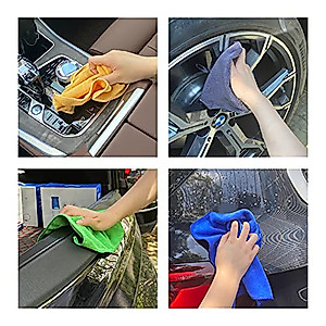 UYYE Premium All-Purpose Microfiber Cleaning Towels for car, Car Interior Accessories with Strong Absorptio,12"x 12". Thick Professiona Cleaning Rags for Cars Cloth (12-Pack)