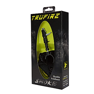 Tru-Fire Smoke Adjustable Archery Compound Bow Release with Foldback Design - Black Wrist Strap