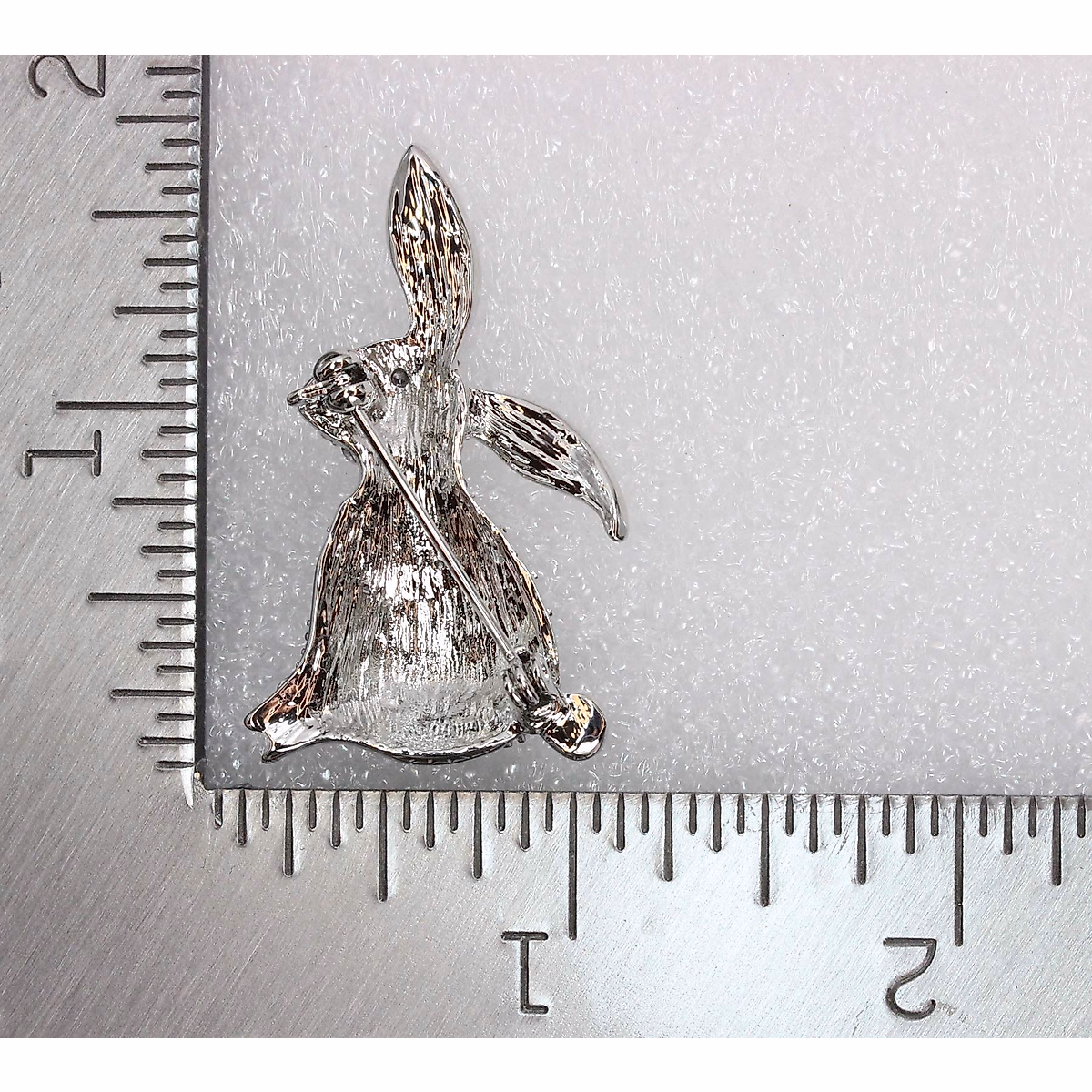 Faship AB Rhinestone Crystal Bunny Rabbit Pin Brooch for Easter