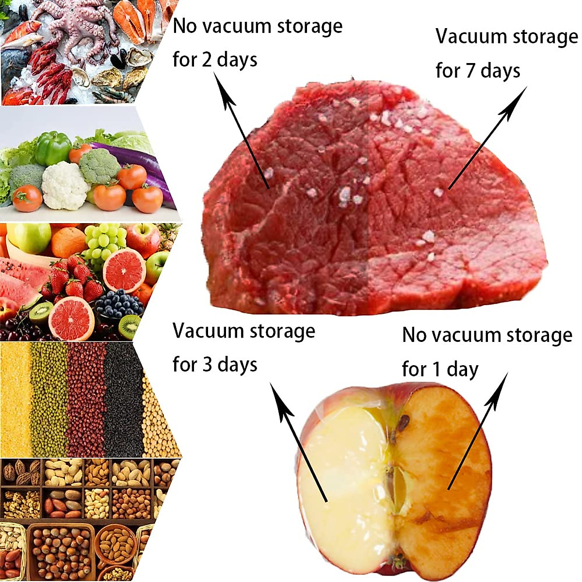 Mantianstar Sous Vide Bags -15pack Large Size 10.2x13.4in/ 26x34cm Food Storage Bags, Reusable Vacuum Zipper for Sous Vide Cooking, with 2 Sealing Clips for Anova and Joule Cookers