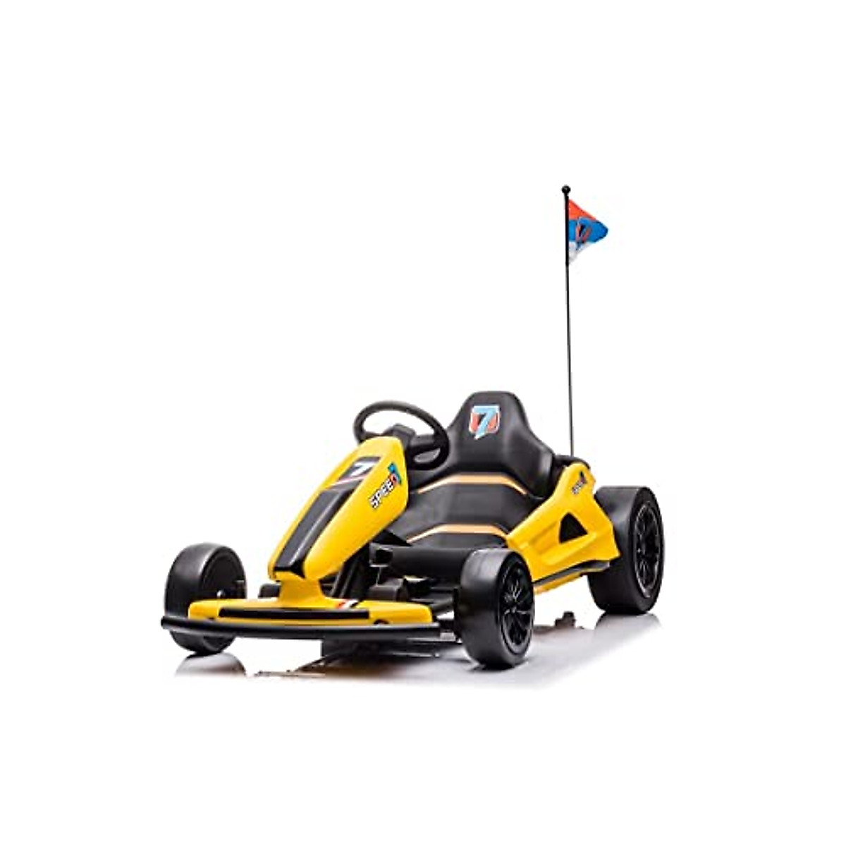 Freddo Toys GoKart Drifter 24V Battery Operated 1 Seater Car for Kids with Bluetooth LED Lights, MP3 Music and Leather Seats Outdoor Drift Car for Boys and Girls